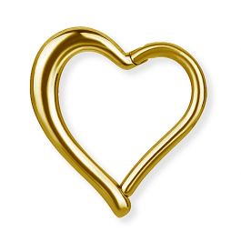 Cuoricino in acciaio placcato oro 24k