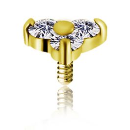 TRINITY REPLACEMENT WITH CRYSTALS FOR MICRODERMAL IN SOLID GOLD