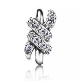 OVAL BELLY BUTTON PIERCING WITH PREMIUM CUBIC ZIRCONIA