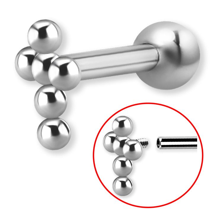 Bar with internal thread and cross