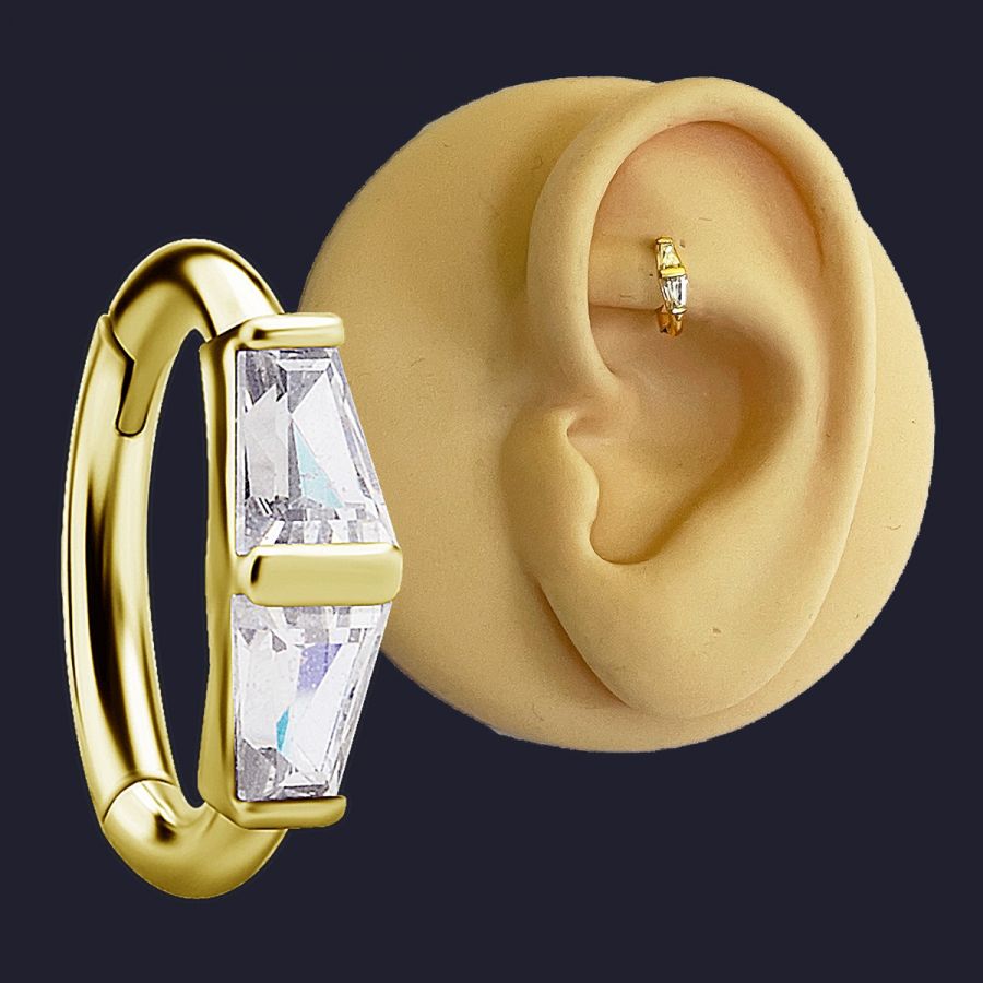 rook piercing ring gold