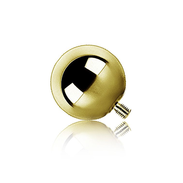 SOLID GOLD BALL WITH EXTERNAL THREADING